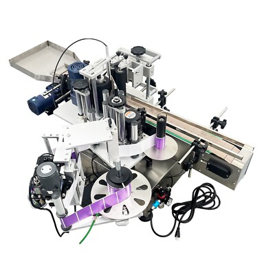 Chain Plate Conveyor 0.7-4.7in Round Bottle Coding Labeling Machine 360 ...