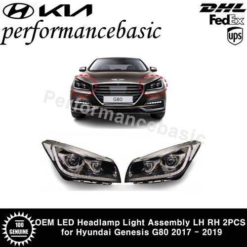 OEM LED Headlamp Light Assembly LH RH 2PCS for Hyundai Genesis G80 2017 ...
