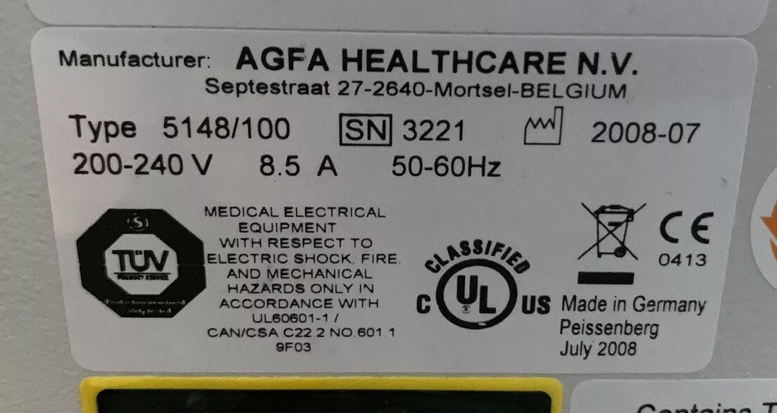 AGFA CR 85-X (2008) Sn:3221 | eBay