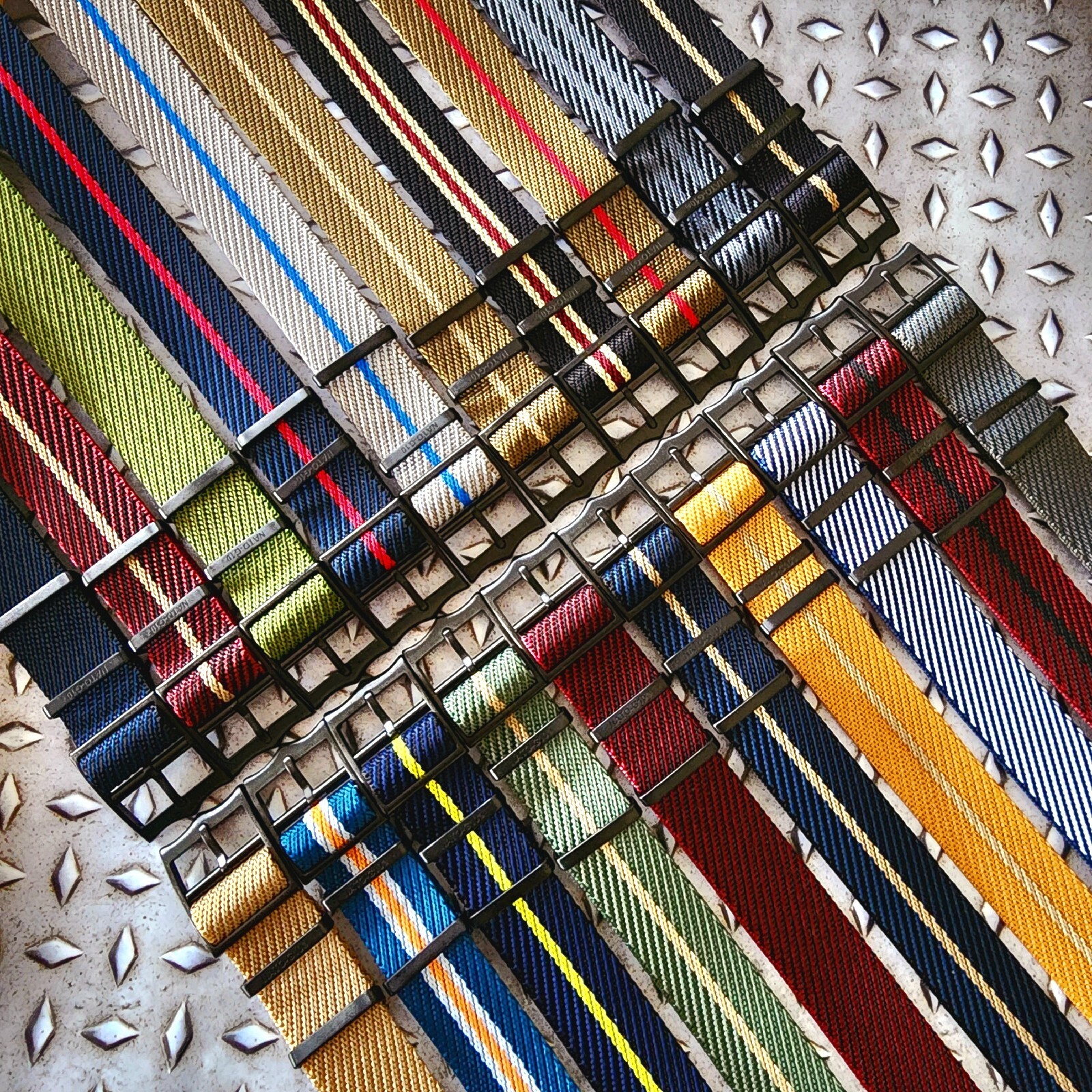 NATO G10 ® Twill Single Pass Adjustable Nylon Watch Strap Custom PVD ...