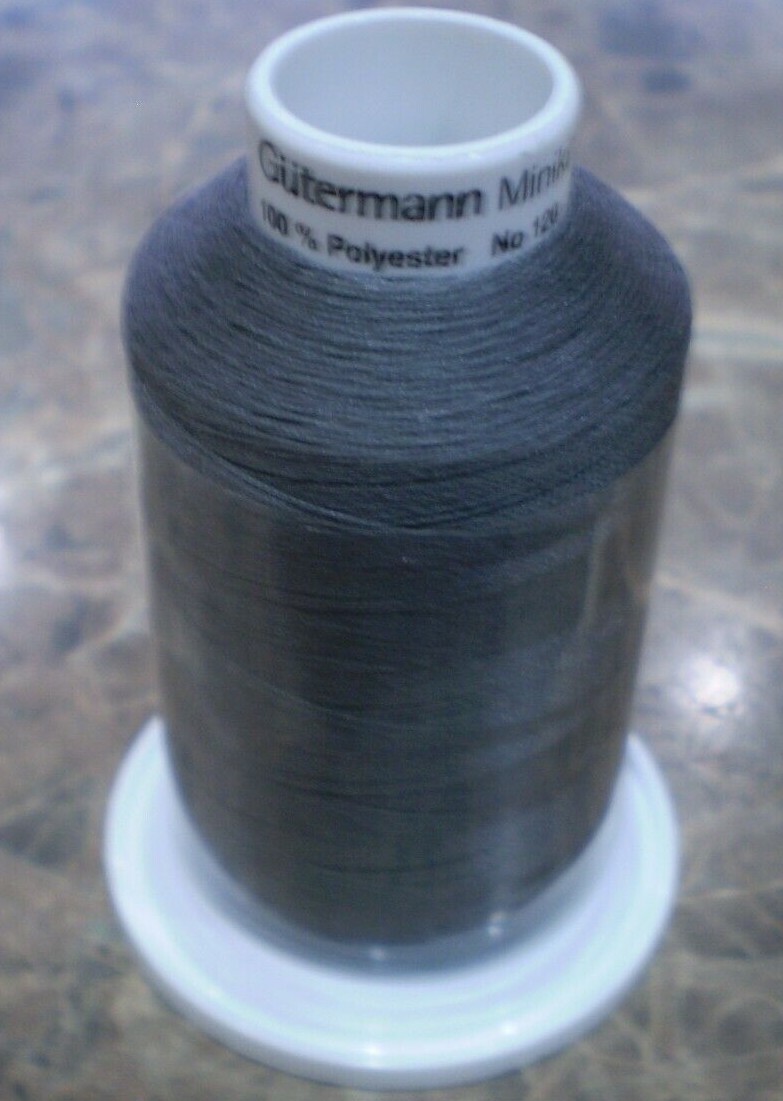 Gutermann Miniking Polyester Thread - 1000m - Grey | eBay UK