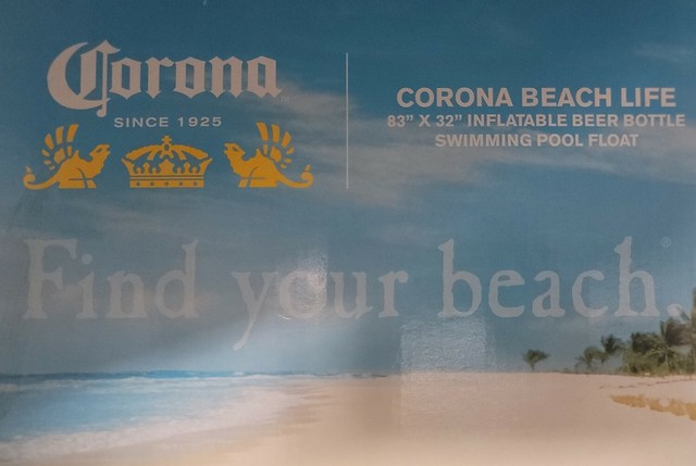 CORONA Beach Inflatable Swimming Pool Float 83" X 32" Northlight for ...