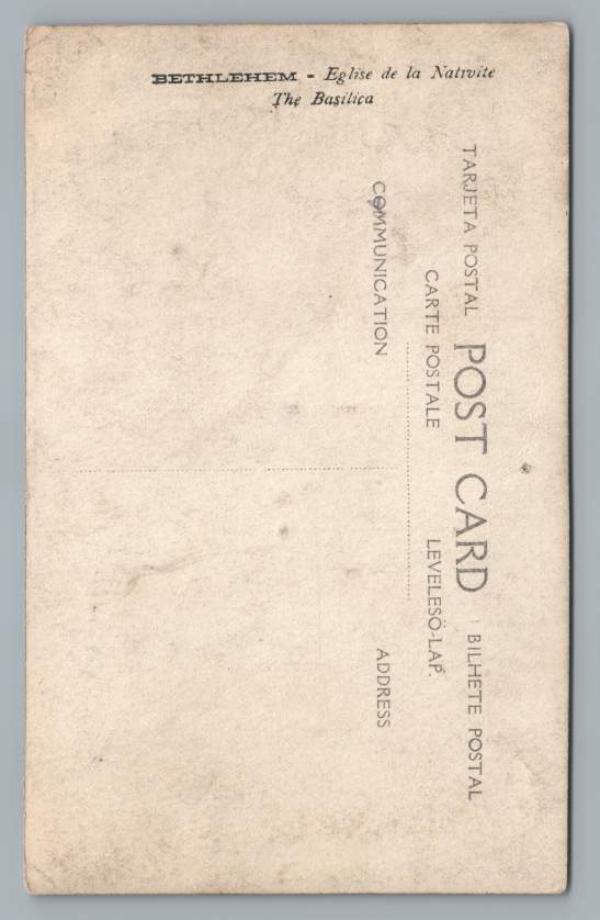 Church of the Nativity BETHLEHEM Palestine RPPC Antique Palestine Photo ...