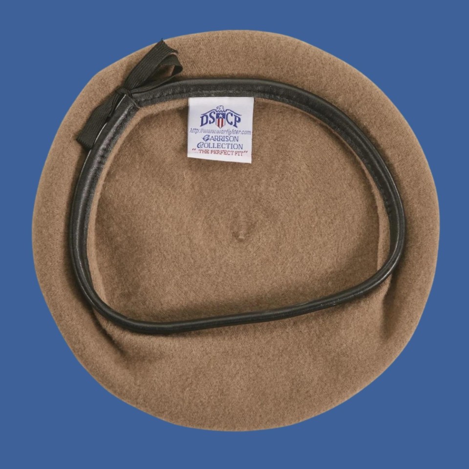 U.S MILITARY ISSUE ARMY 75th RANGER BERET TAN WOOL X-LARGE USA MADE ...