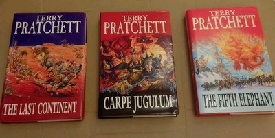 3 x TERRY PRATCHETT DISCWORLD bundle books ~ Hardback First Doubleday ...