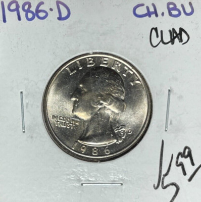 1986-D WASHINGTON QUARTER ~ CH/BU ~BEAUTIFUL COIN~ | eBay