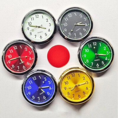 1x Car Dashboard Clock Stick-On Watch Quartz Clock Accessories For Auto ...