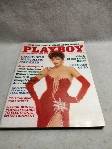 Playboy Dec 1983 Dynasty Joan Collins Pom Terry Nihan Tom Selleck 1586