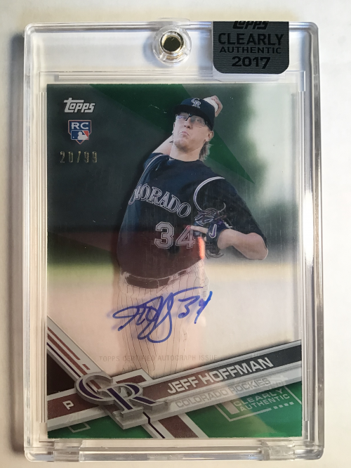 2017 Topps Clearly Authentic Autographs Green Jeff Hoffman Auto /99 NM ...
