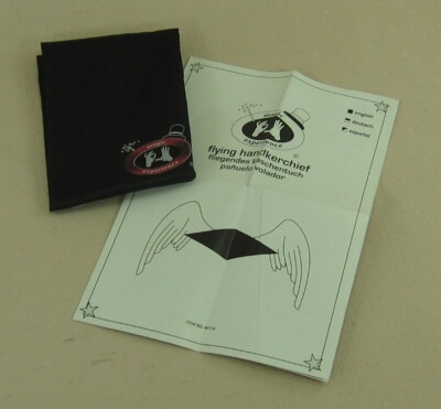 FLYING HANDKERCHIEF W/ original inst. printed in 3 languages by MAGIC ...
