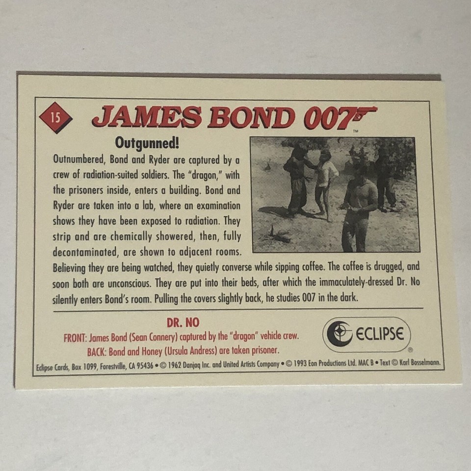 James Bond 007 Trading Card 1993 #15 Sean Connery | eBay