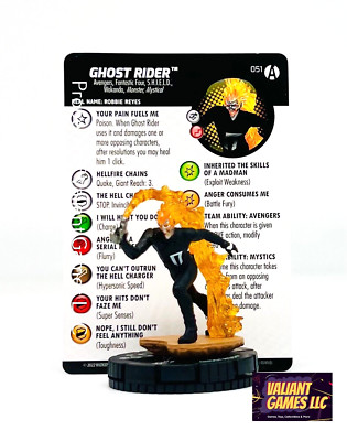 Marvel Heroclix Ghost Rider #051 w/ Card Avengers Forever Set | eBay