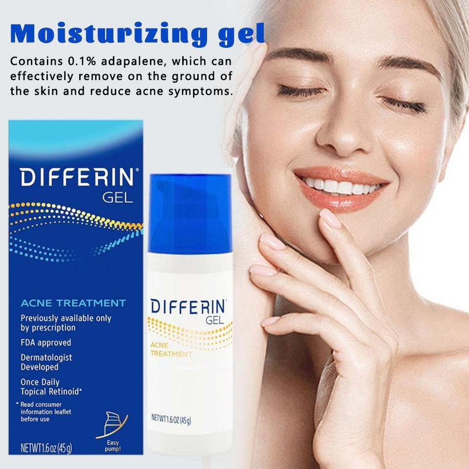 2PCS Differin 0.1% Adapalene Gel Maximum Strength Acne Treatment 45g | eBay