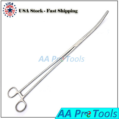 14" 35cm Curve Reptile Hemostat Forceps Tongs Lizard Snake Iguana ...