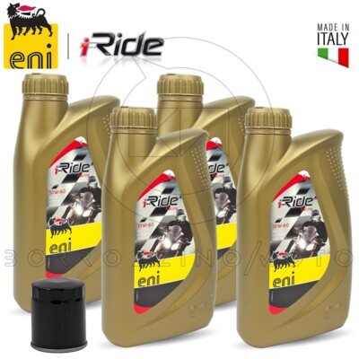 Service 4LT Öl ENI Fahrt Racing 10W60 + Filter Kawasaki Kle 500 1991 ...