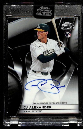 CJ Alexander Auto Rookie - Athletics #CBA-CA 🔥 2025 Topps Chrome Black ...