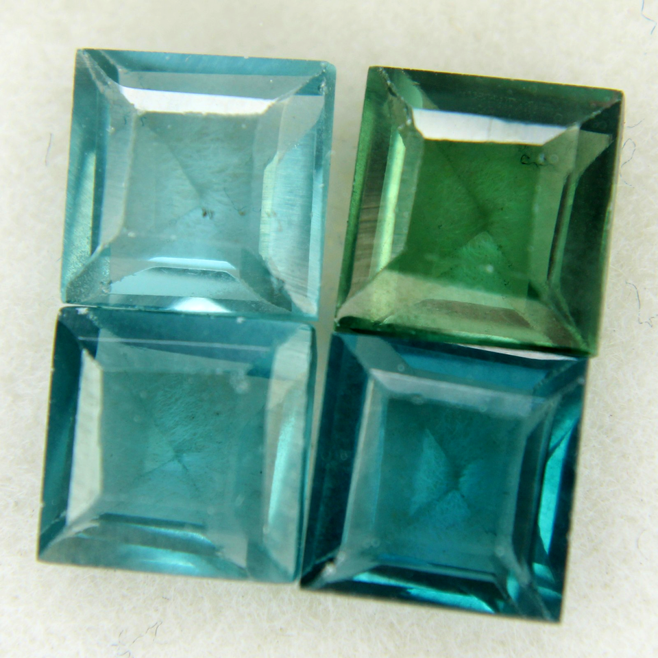 5 Ct Natural Paraiba Tourmaline Princess Cut Certified AquaBlue Loose ...