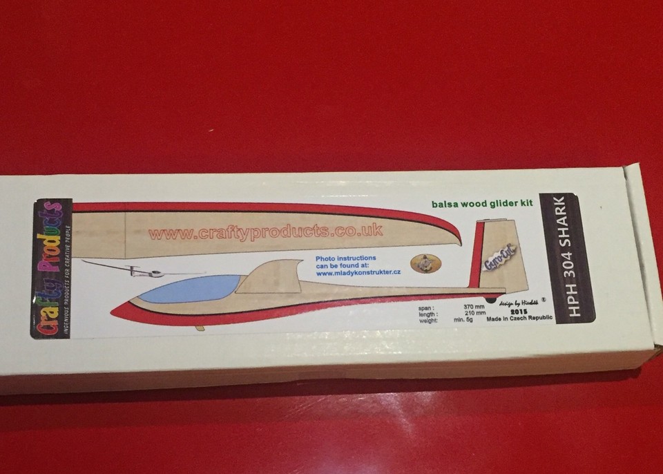 Balsa Wood Glider Kit 304 Shark Sailplane Catapult Plane Partybag Toy ...