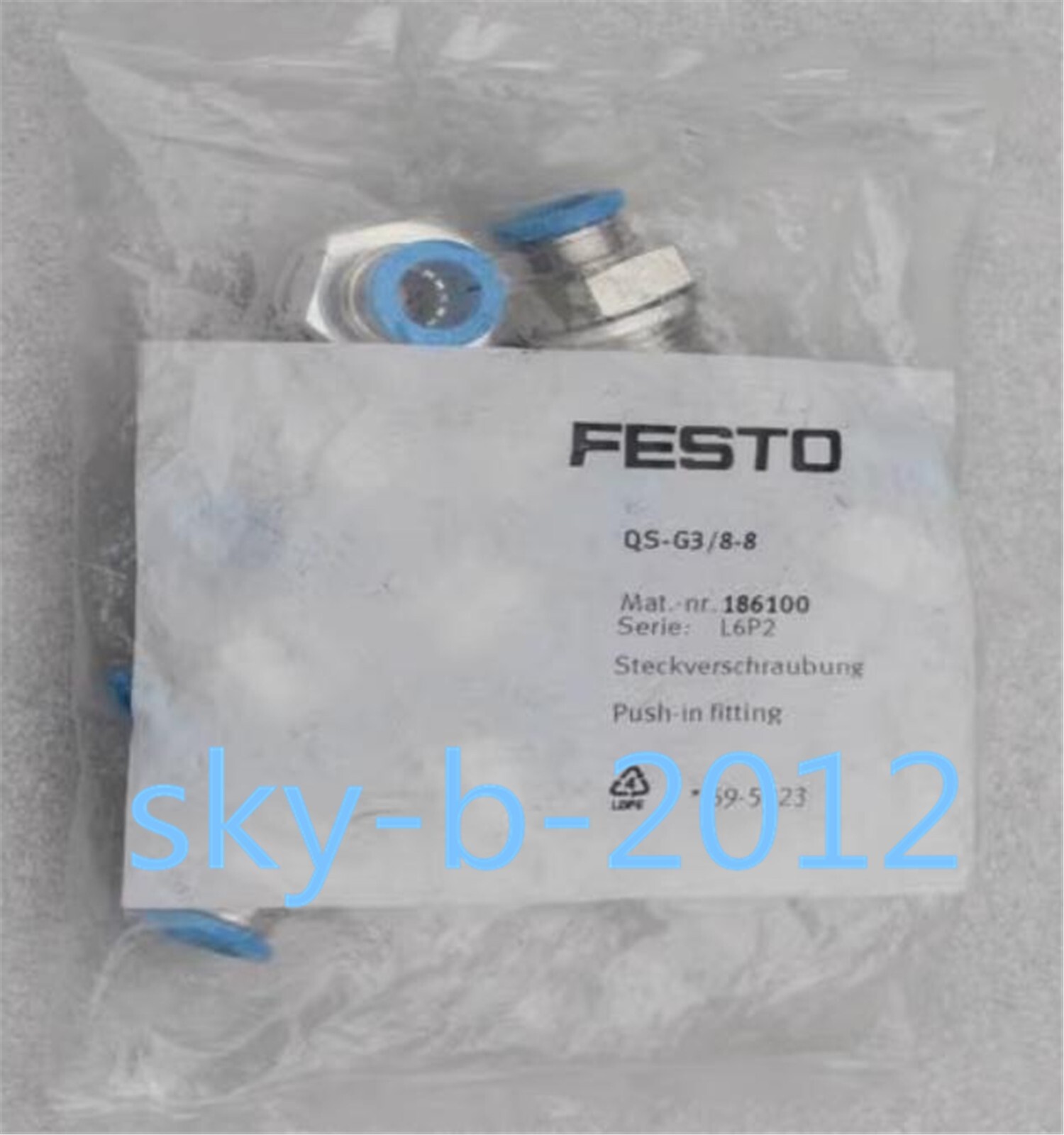 1 PCS NEW IN BOX FESTO Gas fittings QS-G3/8-8 186100 | eBay