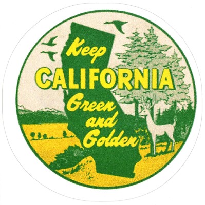 Keep California Green and Golden - Sticker (Reproduction) | eBay