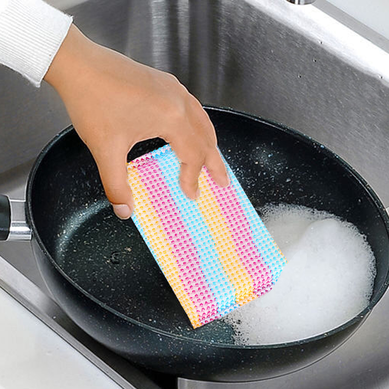 Coated Utensil Cleaner Non-stick Pan Safe Sponge 20 Pack Microfiber ...