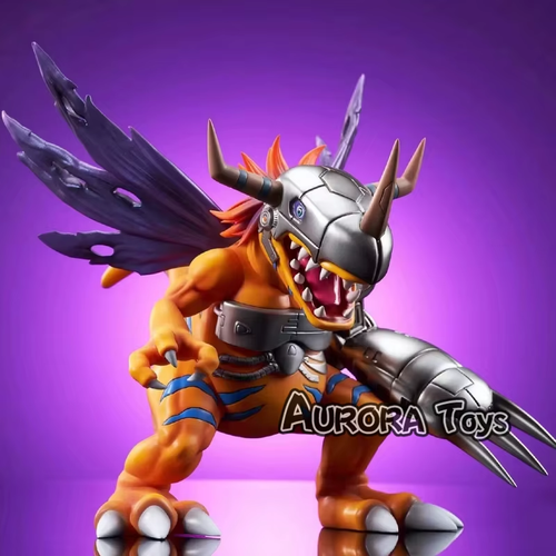 7.08In/18Cm Anime Digimon Adventure Figure Metal Greymon Figure PVC ...