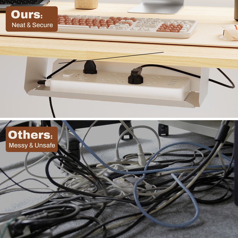 Height Adjustable Standing Desk with Cable Management and Hooks | eBay