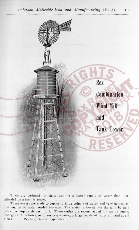 Rex Wind Mills (1902) CATALOG Windmills Turbines Pumping Machinery pipe ...