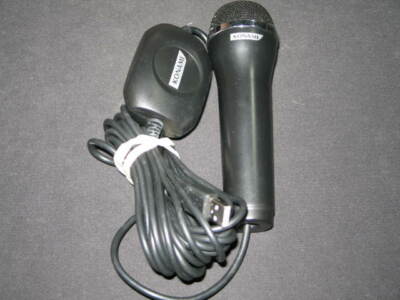 Konami USB Logitech Model A-0060A Microphone Black for PS2, PS3, XBOX ...