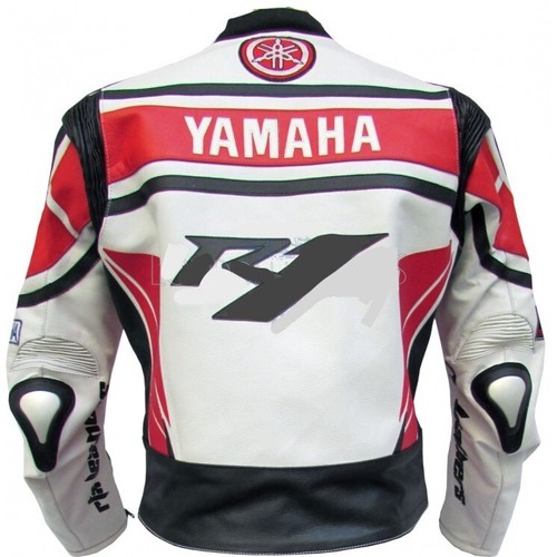 Men's Yamaha R1 Motorbike Motorcycle leather jacket | eBay