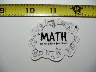 MATH SUBJECT THAT COUNTS ITEMS STICKER DECAL SCHOOL TEACHER PROFESSOR ...