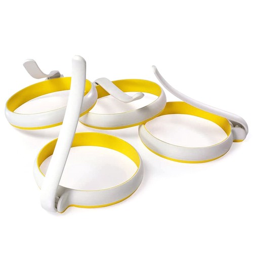 4Pcs Fried Egg Ring Silicone Heat Resistant Egg Cooking Ring Round | eBay