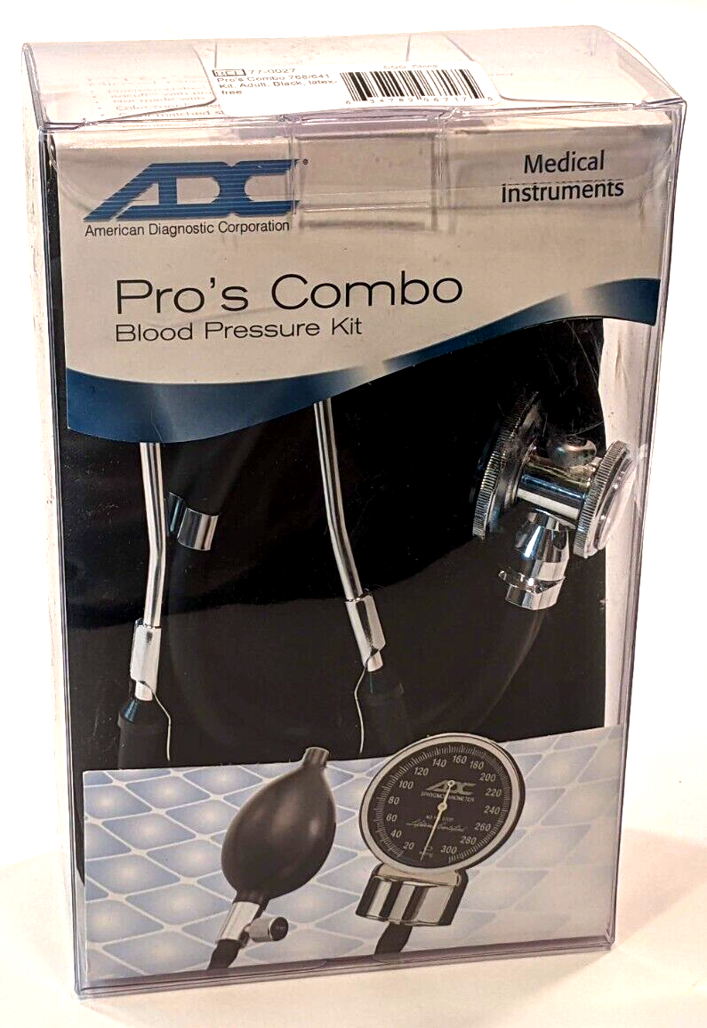 ADC Pro's Combo II 768-641-11ABK Pocket Aneroid/Sprague Scope Kit Black ...