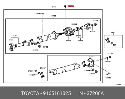 OE bolt for transaxle case & engine setting, 9165161025 for TOYOTA ...