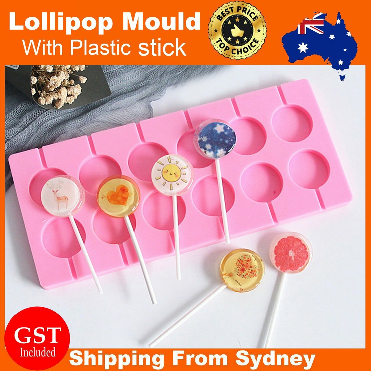 Hard Candy Lollipop Molds Webake Silicone Lollipop Mold With Sticks 2