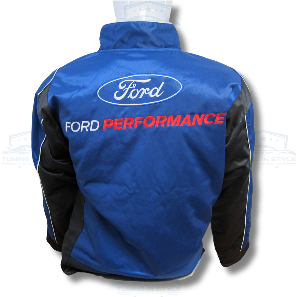 Ford Performance Blue Automotive Racing Windbreaker Jacket Official ...