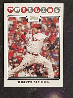 TOPPS 2008 MLB BRETT MYERS #262 PITCHER PHILADELPHIA PHILLIES BASEBALL ...