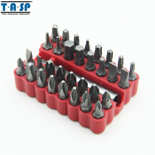 32PC CRV Mini Screwdriver Bits Set with Torx Pozi Phillips Slotted ...