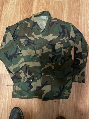 U. S. Army Combat Shirt Woodland Camo BDU Medium Regular Camouflage | eBay