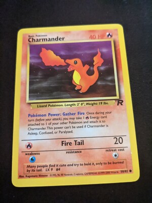 Pokemon Trading Card Basic Team Rocket Charmander 50/82 1999 | eBay