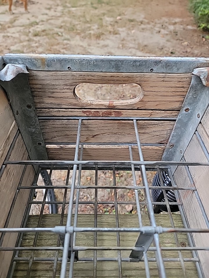 Dellwood Milk Box Wooden Crate Steel Banded Edge Vintage | eBay