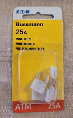 Bussmann 25A Mini Fuses 5PK BP/ATM-25-RP | eBay