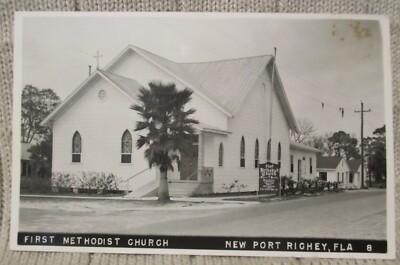 Estate Sale ~Vintage Real Photo Postcard First Methodist Church New ...