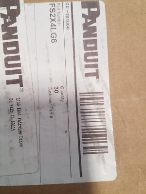 Panduit FS2X4LG6 Solid Wall Wiring Duct USIP qty:30 in box | eBay