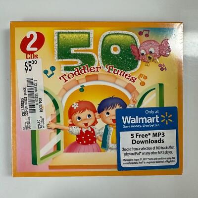 50 Toddler Tunes CD The Countdown Kids Compilation Walmart Children's ...