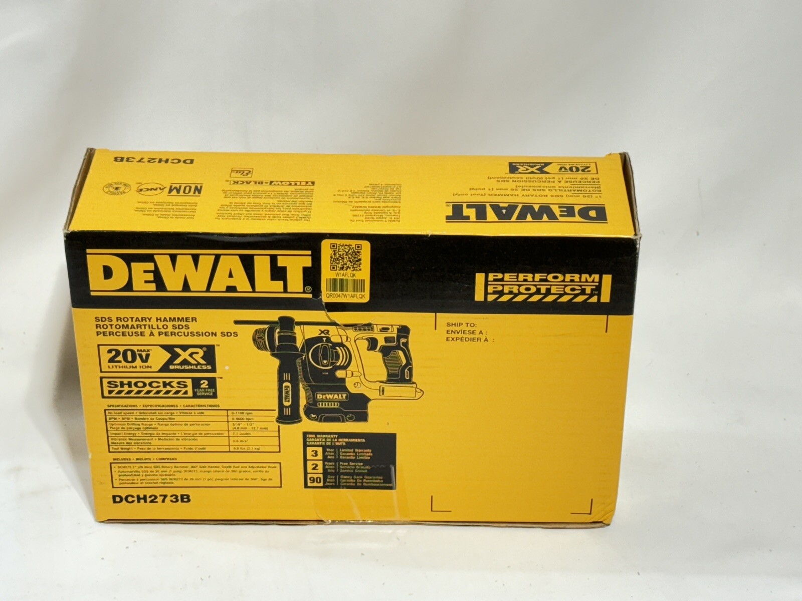 DEWALT DCH273 Li-Ion Battery Powered Rotary Hammer Drill (Tool Only ...