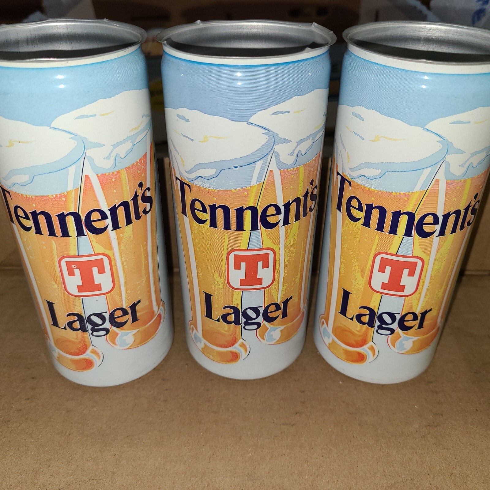 Tennent's LAGER Christy sexy girly 3 different beer cans tough cans non ...
