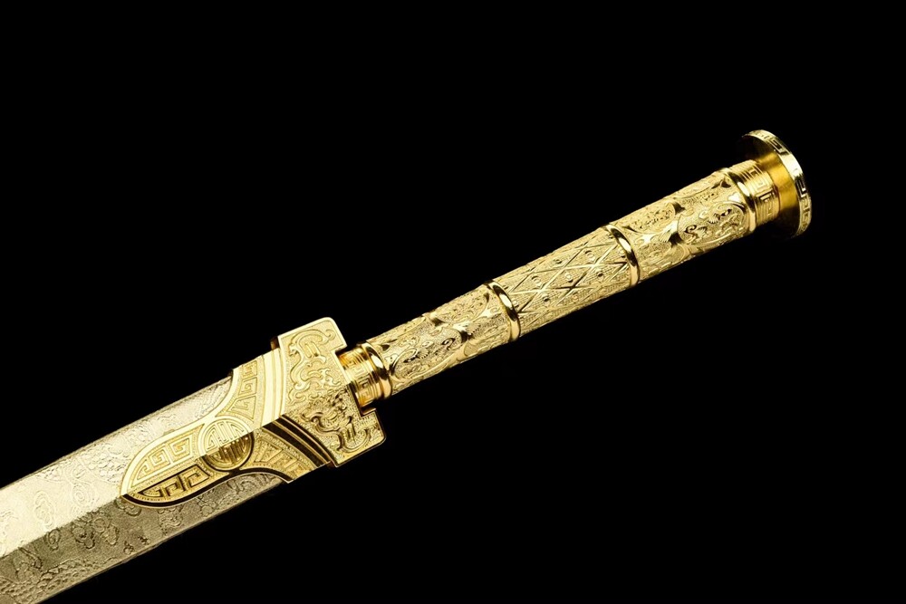 High Manganese Steel Dragon JIan Chinese double edge Sword Outdoor ...