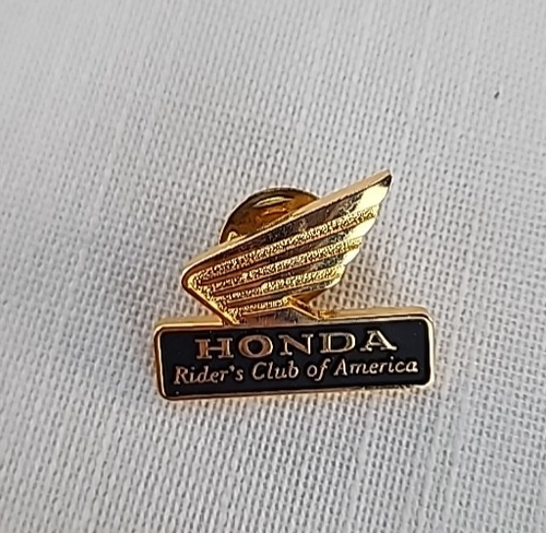 Honda Pin Rider's Club Of American Black & Gold Tone | eBay