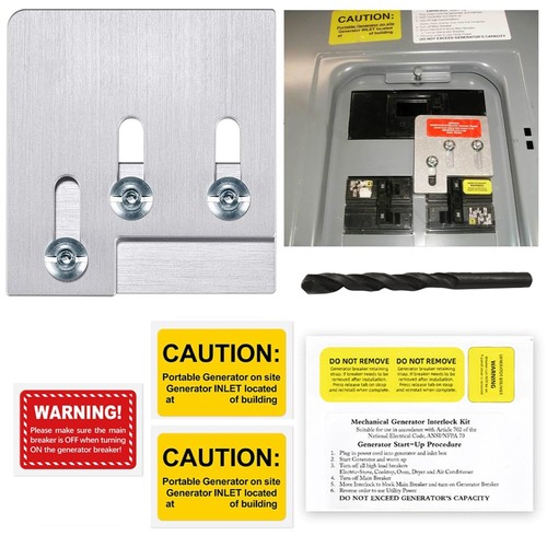 Generator Interlock Kit for Square D QO or Homeline150 or 200 amp ...